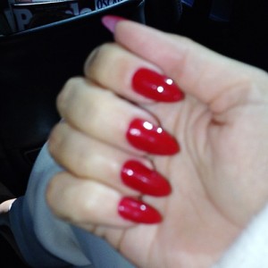 Kim Kardashian Clear, White French Manicure Nails | Steal Her Style