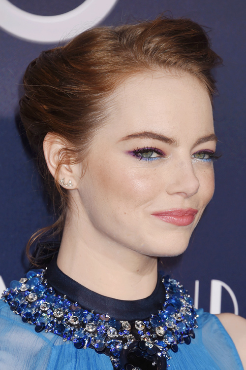 Emma Stone Straight Ginger Beehive, French Twist, Updo Hairstyle ...