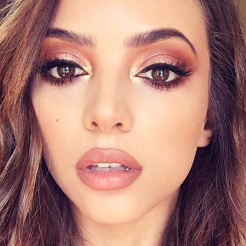 Jade Thirlwall Makeup: Black Eyeshadow, Bronze Eyeshadow, Brown ...