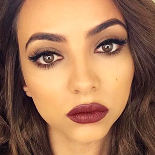 Jade Thirlwall Makeup: Purple Eyeshadow, Taupe Eyeshadow & Pale Pink ...