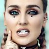 Perrie Edwards Makeup: Charcoal Eyeshadow, Silver Eyeshadow & Mauve ...