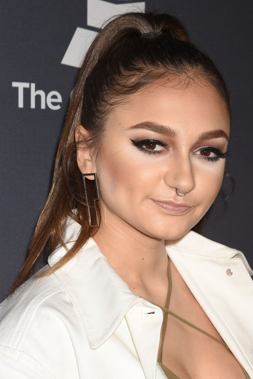 Daya Straight Medium Brown High Ponytail, Ponytail Hairstyle | Steal ...