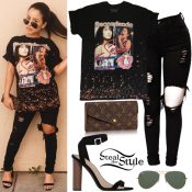 » Cierra Ramirez: Selena T-Shirt, Ripped Jeans