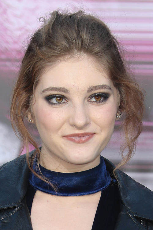 Willow Shields Wavy Medium Brown Face-Framing Pieces, Updo Hairstyle ...