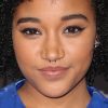 Amandla Stenberg Makeup: Nude Eyeshadow & Black Lipstick, White ...