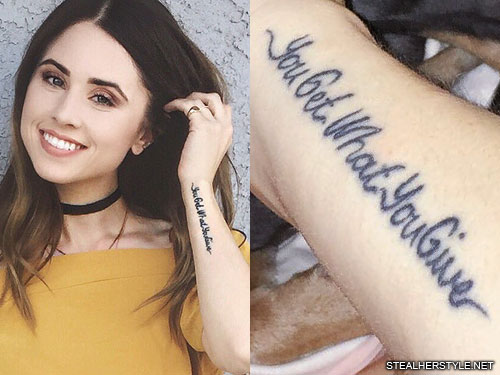 Brogan Burnside Writing Forearm Tattoo | Steal Her Style