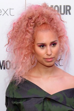 Raye Curly Pink Bouffant, High Ponytail, Ponytail, Uneven Color ...