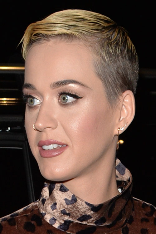 Katy Perry Straight Light Brown Pixie Cut, Two-Tone Hairstyle | Steal ...