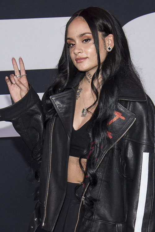 Kehlani Wavy Black Loose Waves Hairstyle | Steal Her Style