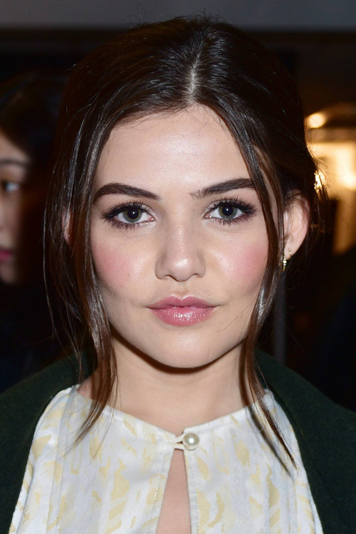 Danielle Campbell Straight Dark Brown Face-Framing Pieces, Updo ...