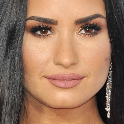 Demi Lovato Makeup: Beige Eyeshadow & Mauve Lipstick | Steal Her Style