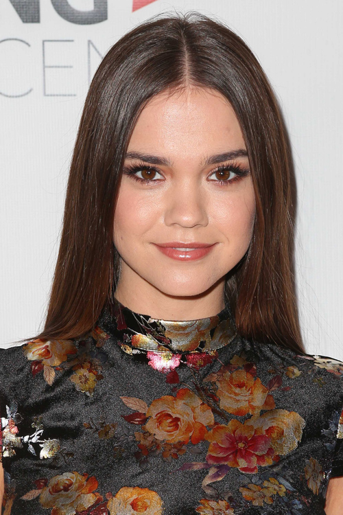 Maia Mitchell Straight Medium Brown Flat-Ironed Hairstyle | Steal Her Style
