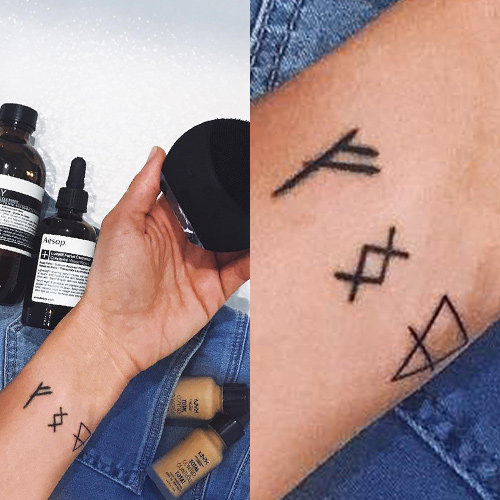 Maya Ahmad Runes Wrist Tattoo | Steal Her Style
