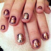 Demi Lovato Black Studs Nails | Steal Her Style