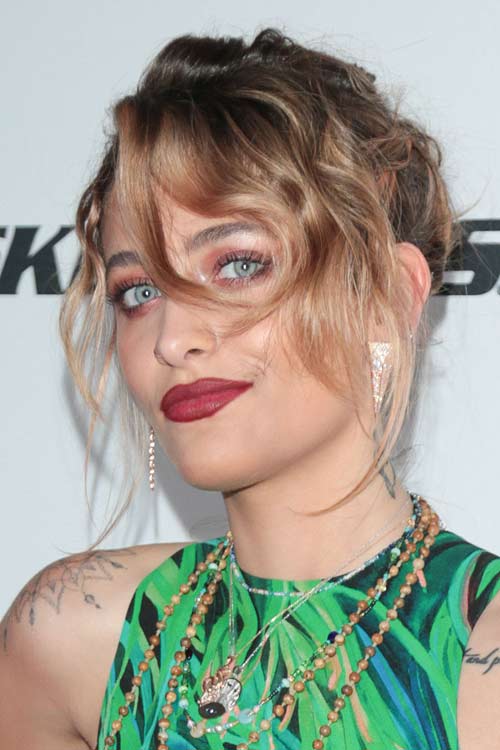 Paris Jackson Wavy Light Brown Face-Framing Pieces, Updo Hairstyle ...