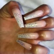 Danielle Bregoli Blue, Clear, Green Nails | Steal Her Style