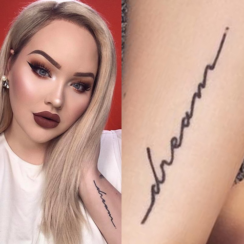 NikkieTutorials Writing Forearm Tattoo | Steal Her Style