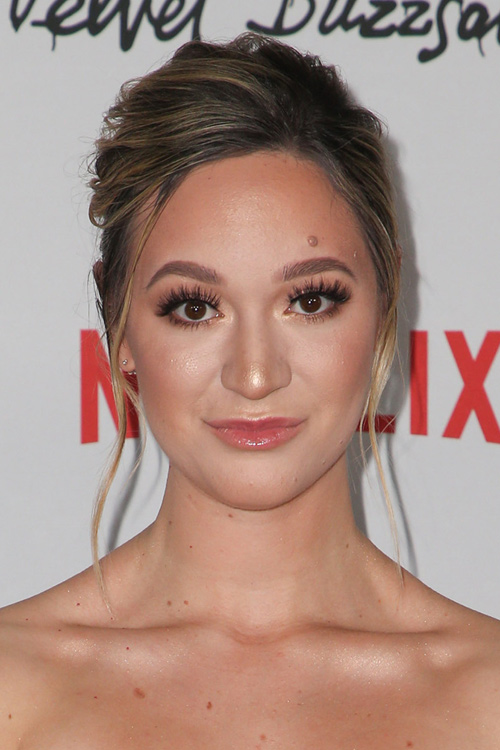 Alisha Marie Straight Medium Brown All-Over Highlights, Face-Framing ...