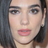 Dua Lipa Makeup: Black Eyeshadow, Silver Eyeshadow & Clear Lip Gloss ...