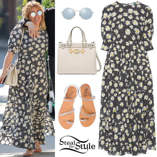 Hilary Duff: Pink Mini Dress, Black Pumps | Steal Her Style