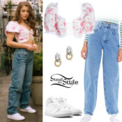 » Amanda Pavillard: Floral Crop Top, Blue Jeans