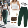 Madison Beer: Blue Bag, Wedge Sneakers | Steal Her Style