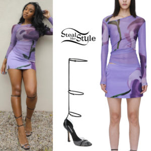 Normani Hamilton: Coral Top, Leather Pants | Steal Her Style