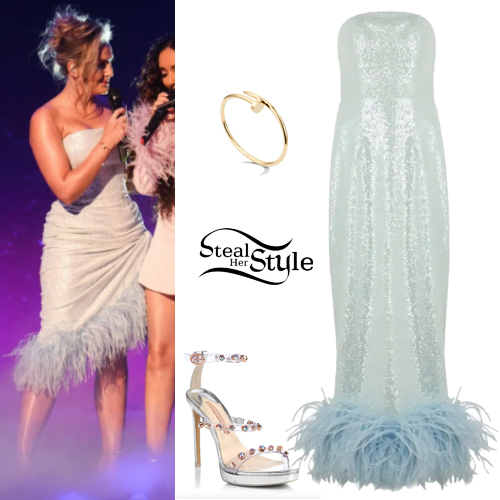 Perrie Edwards: Brown Eyelet Top | Steal Her Style