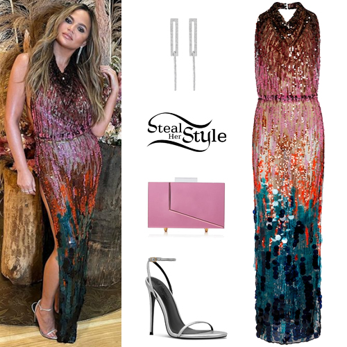 » Chrissy Teigen: Sequined Dress,