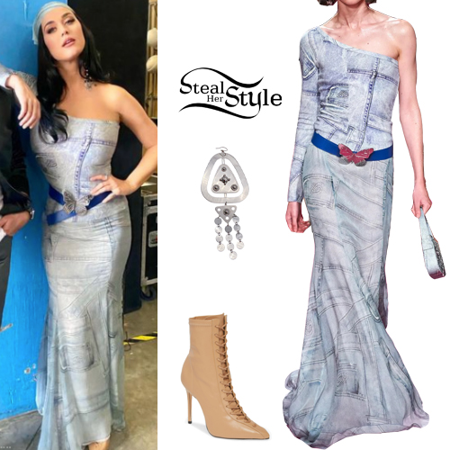 Katy Perry: Sequin Eye Top & Mouth Skirt | Steal Her Style