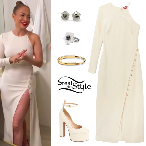 Jennifer Lopez: White Dress and Platform Sandals | Steal Her Style