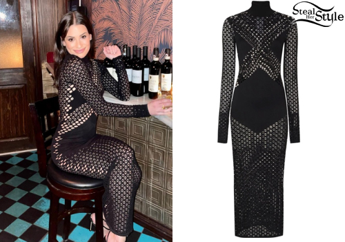 » Lea Michele: Black Knit Dress