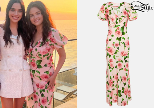 Selena Gomez: Pink Floral Dress | Steal Her Style