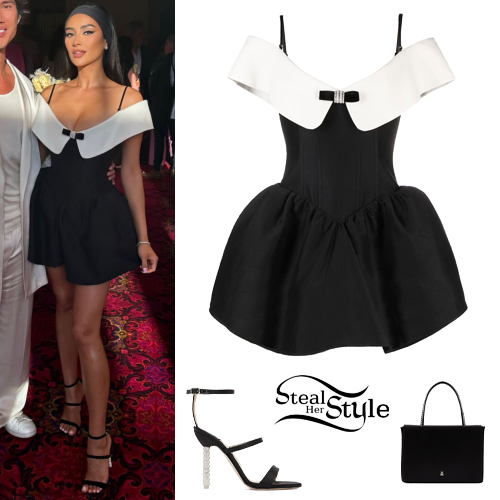 Shay Mitchell: Black Open-Back Dress | Steal Her Style