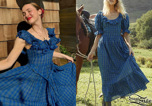 » Maude Apatow: Blue Plaid Dress