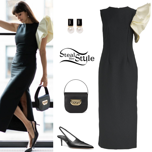 » Nina Dobrev: Black Dress and Pumps