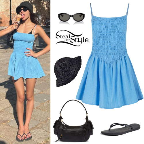 » Olivia Rodrigo: Mini Dress, Satin Pumps