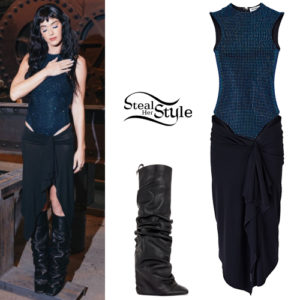 » Katy Perry: Snake Print Coat and Pants