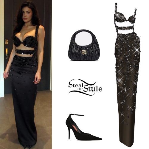 Kylie Jenner: Sequin Midi Dress | Steal Her Style