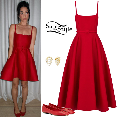 » Katy Perry: Red Dress and Flats