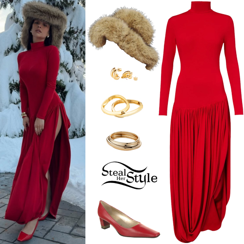 » Shay Mitchell: Red Dress and Pumps